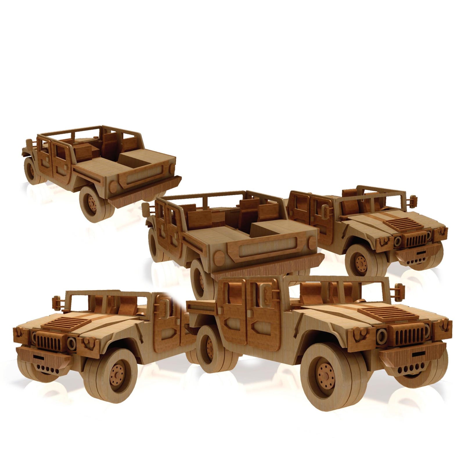Plans and Templates, Wooden Toy Humvee War Truck - Digital Pattern ...