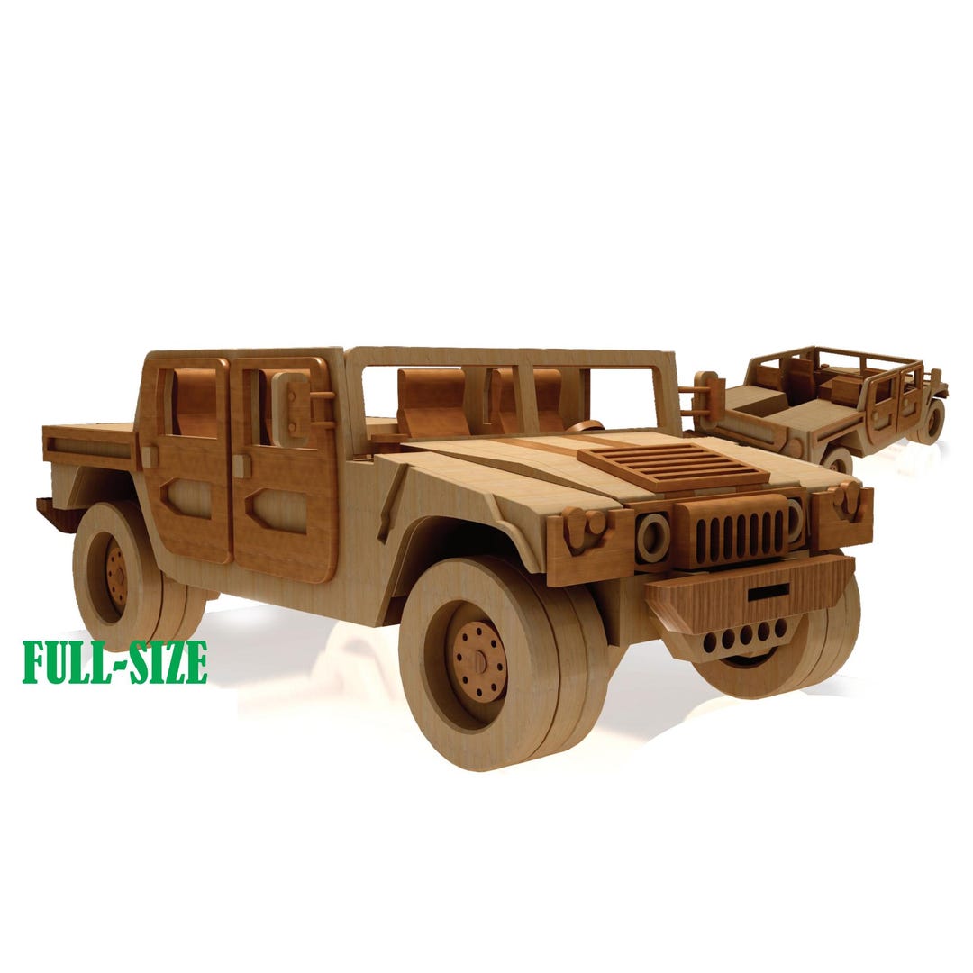 Plans and Templates, Wooden Toy Humvee War Truck Digital Pattern ...