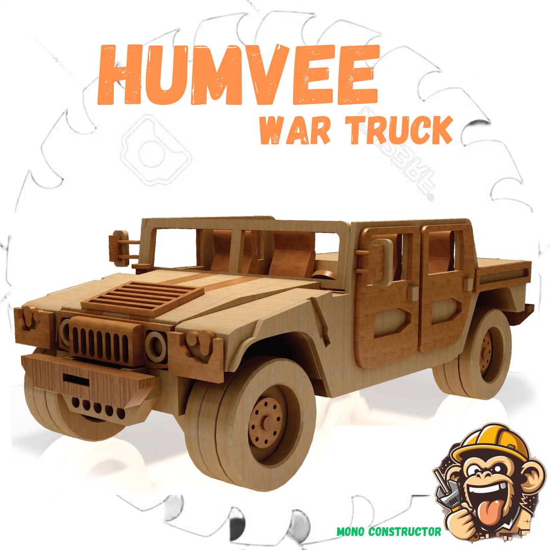 Plans et modèles, camion de guerre Humvee en bois - Modèle numérique ...