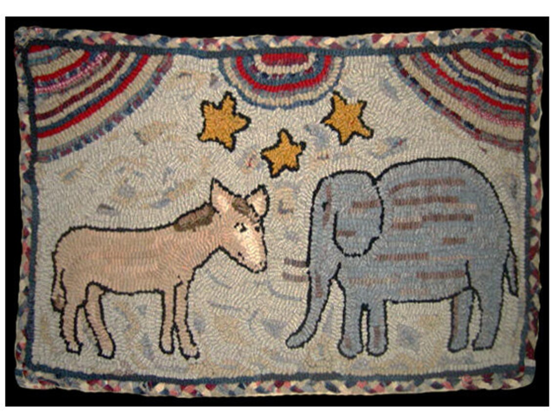 Hooked Rug or Needle Punch Pattern "are Ye Patriotic" PDF Download for ...