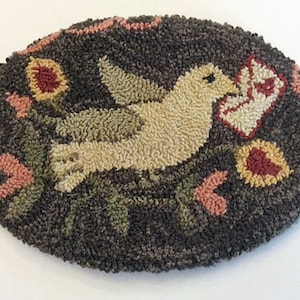 Needle Punch Pattern - Punch Needle Pattern - Hooked Rug Pattern Love's ...