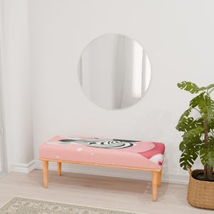 Zebra Print Bench, Pinky Bench, Girl Room Bench, Gift for Her, Ottoman ...
