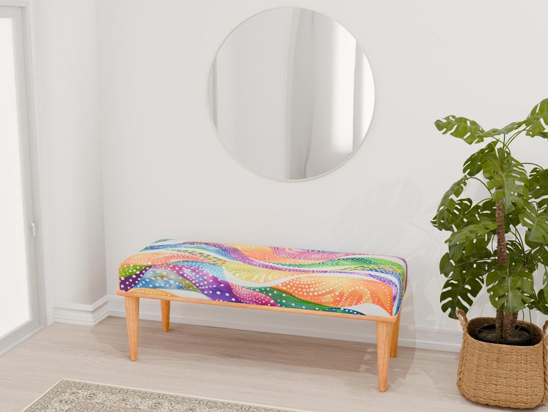 Abstract Design, Bright Bench, Window Bench Seat, Padded Bench ...