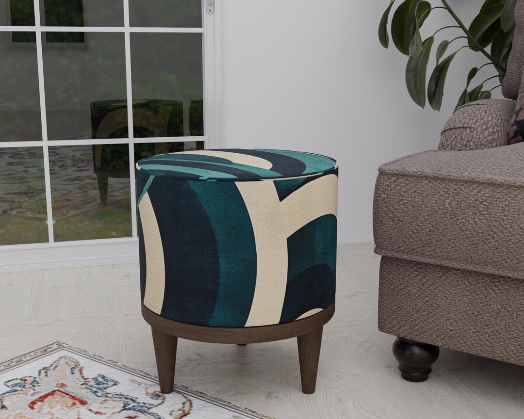 Greenery Footstool, Luxury Round Bench, Modern Shoe Seating, Doorway ...