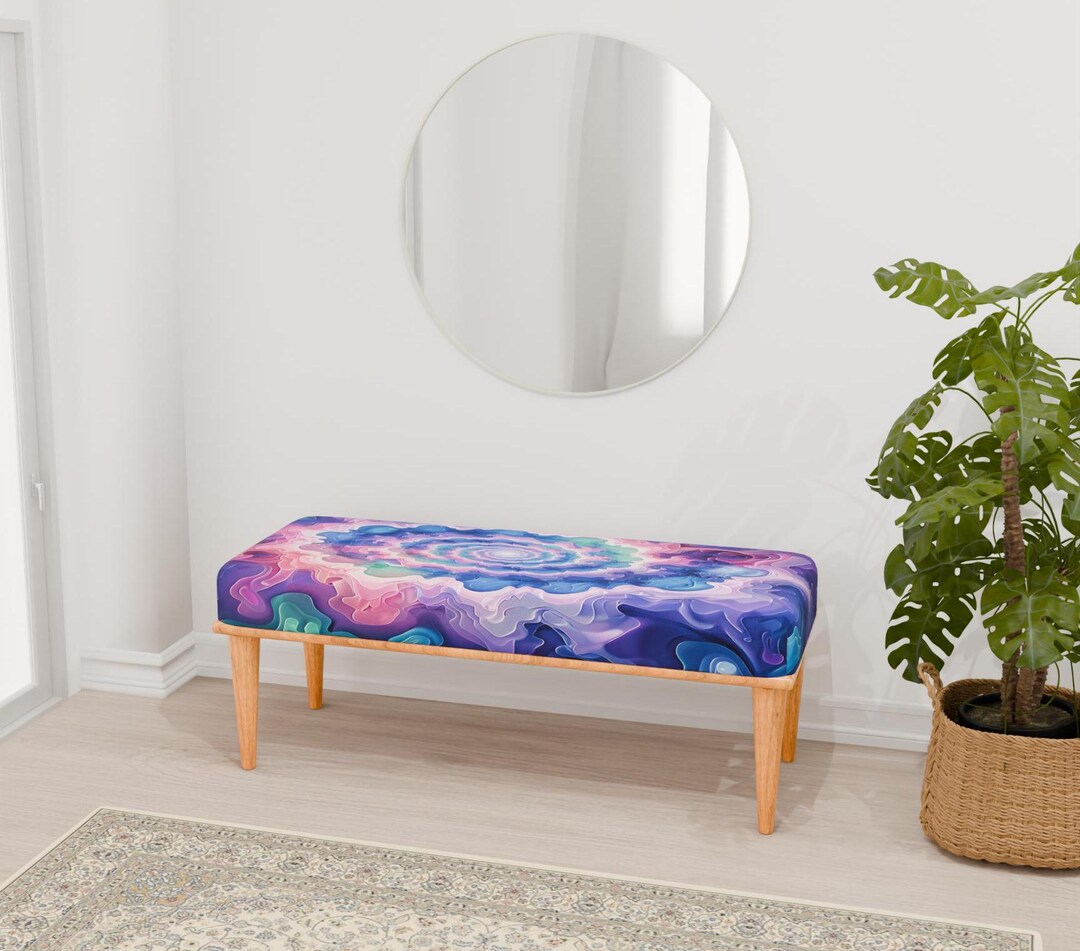 Abstract Bench, Modern Shoe Bench, Ottoman Desk Bench, Rustic Hall ...