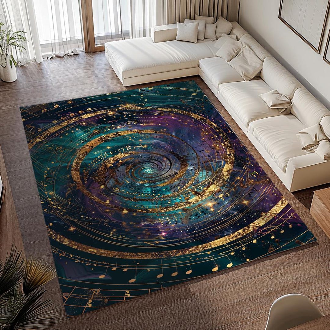 Tune Print Rug, Magical Vortex Rug, Custom Rug, Rug for Saloon ...