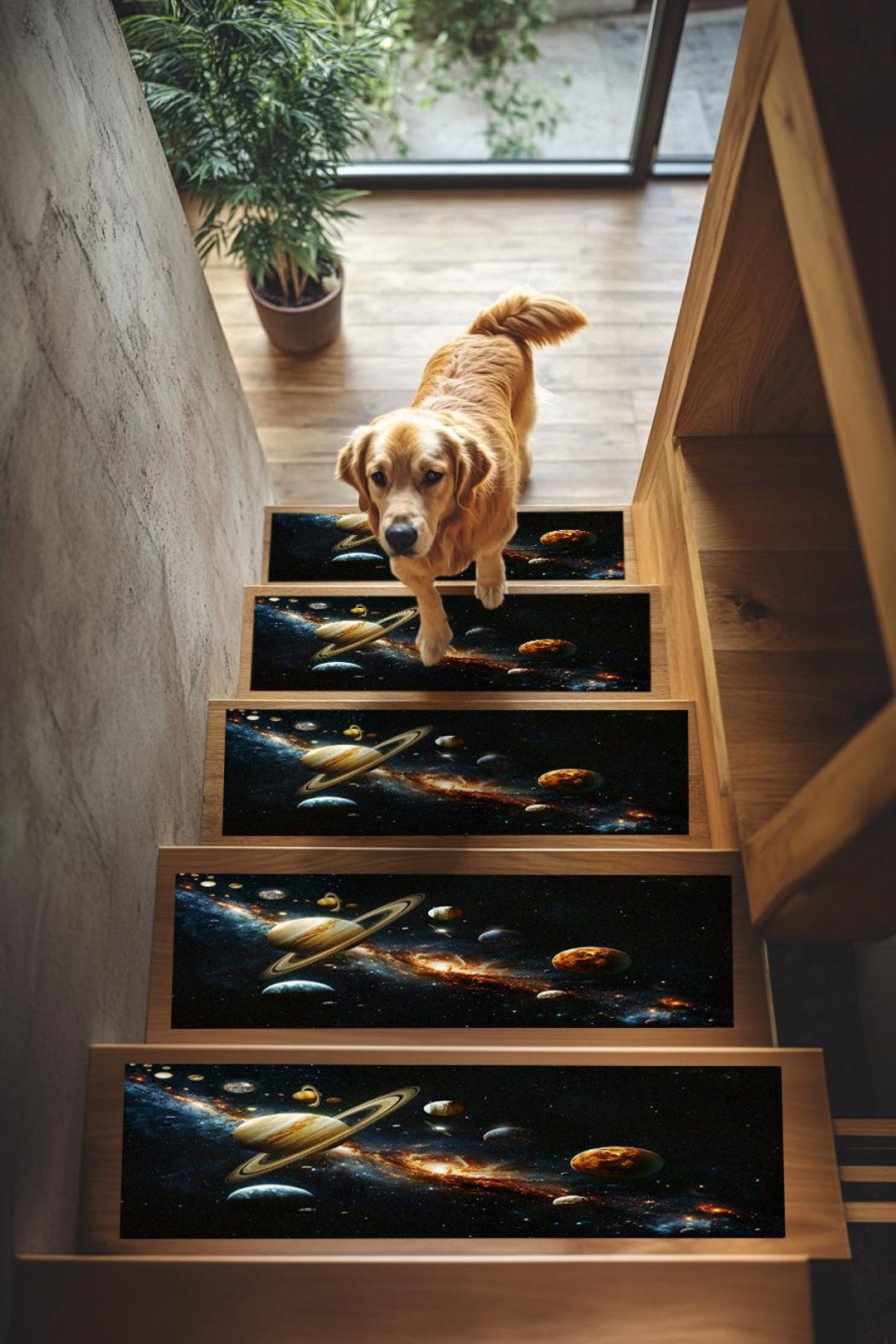 Comfy Step Mat, Planet Pattern Stair Treads, Elegant Stair Rug ...