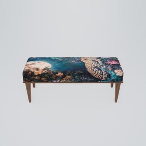 Leopard Print Bench, Navy Blue Bench, Night Theme Bench, Moon View ...