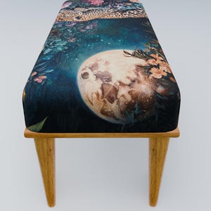 Leopard Print Bench, Navy Blue Bench, Night Theme Bench, Moon View ...