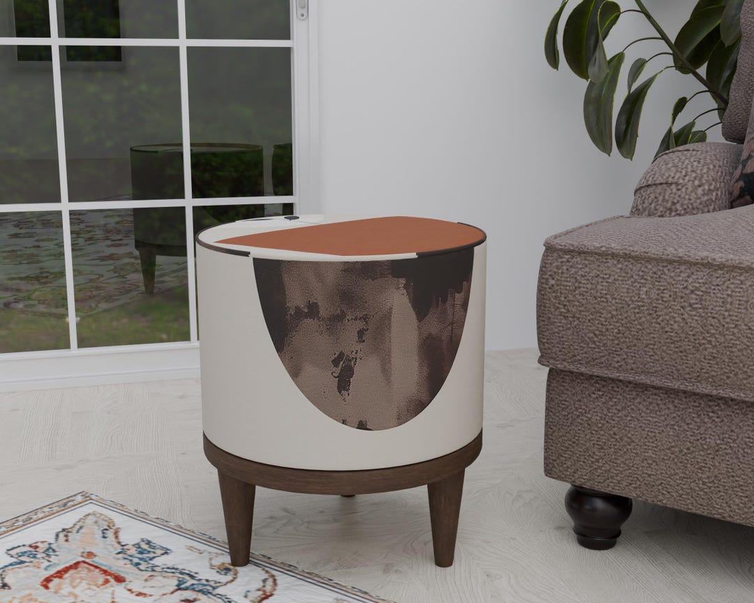 Simple Design Stool, Modern Hallway Seat, Round Shoe Bench, Ottoman ...