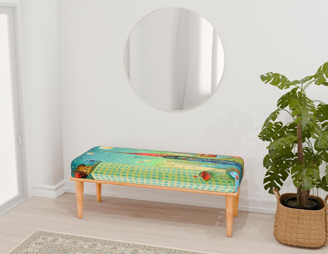 Greenery Bench, Abstract Bench, Bench Support, Ottoman Pouf Stool ...