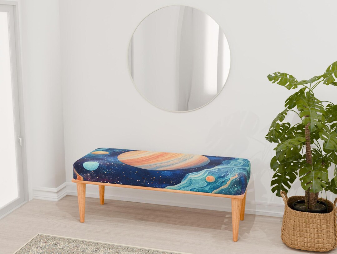 Jupiter Bench, Soft Cushioned Bench, Custom Size Bench, Retro Bench ...