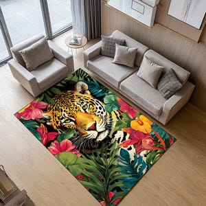 Leopard Rug, Animal Print Rug, Farmhouse Rug, Anti Slip Runner Rug ...