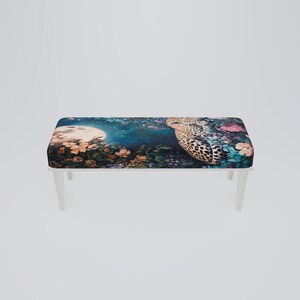 Leopard Print Bench, Navy Blue Bench, Night Theme Bench, Moon View ...