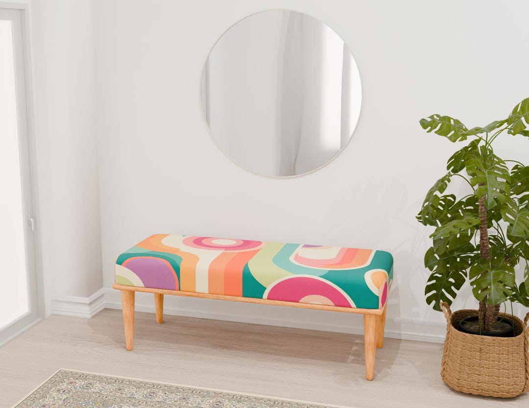 Pop Color Bench, Elegant Bench, Bench for Kitchen, Eclectic Bench, Make ...