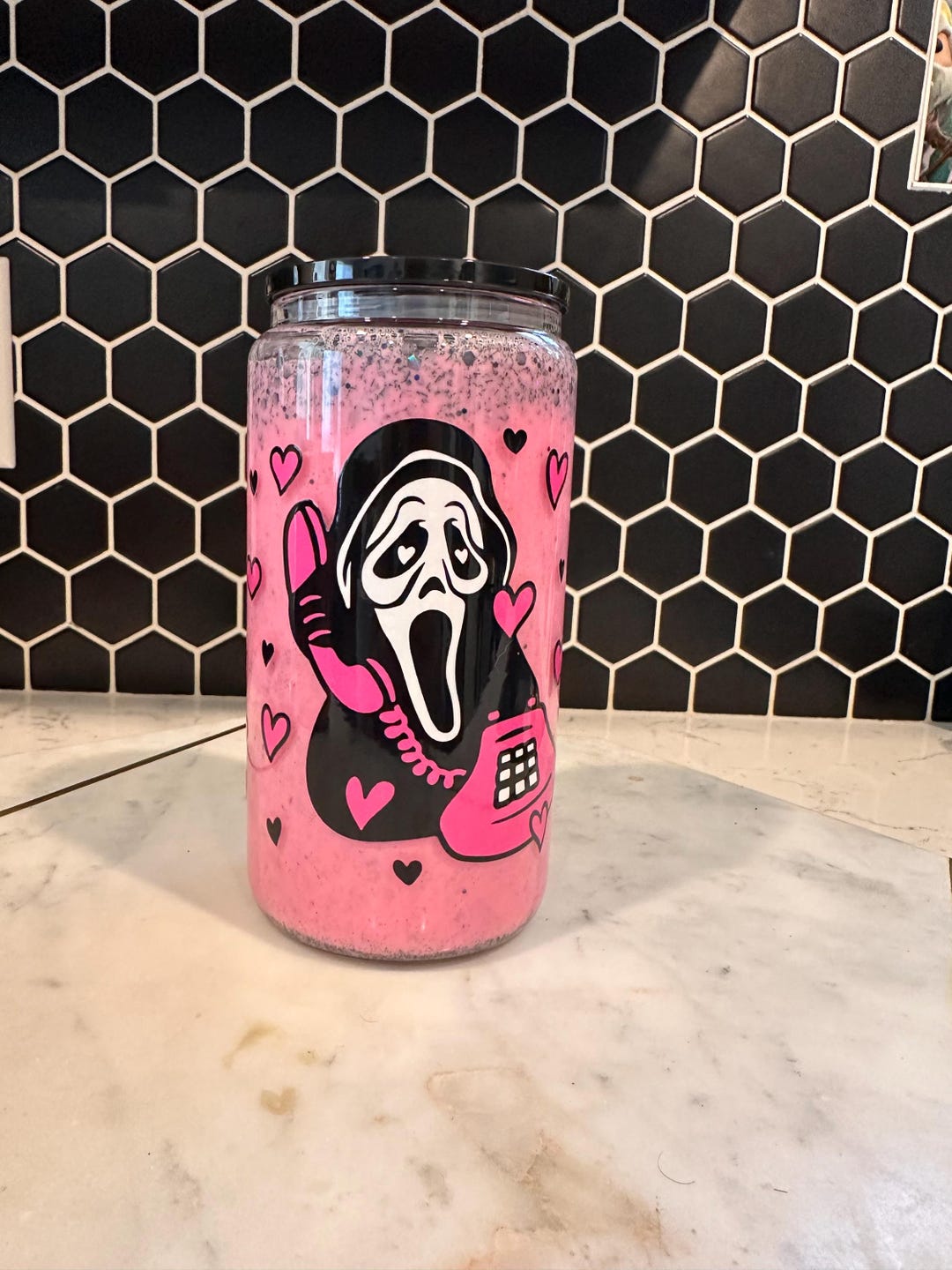 Scream Ghostface 16oz Glass Cup - Etsy