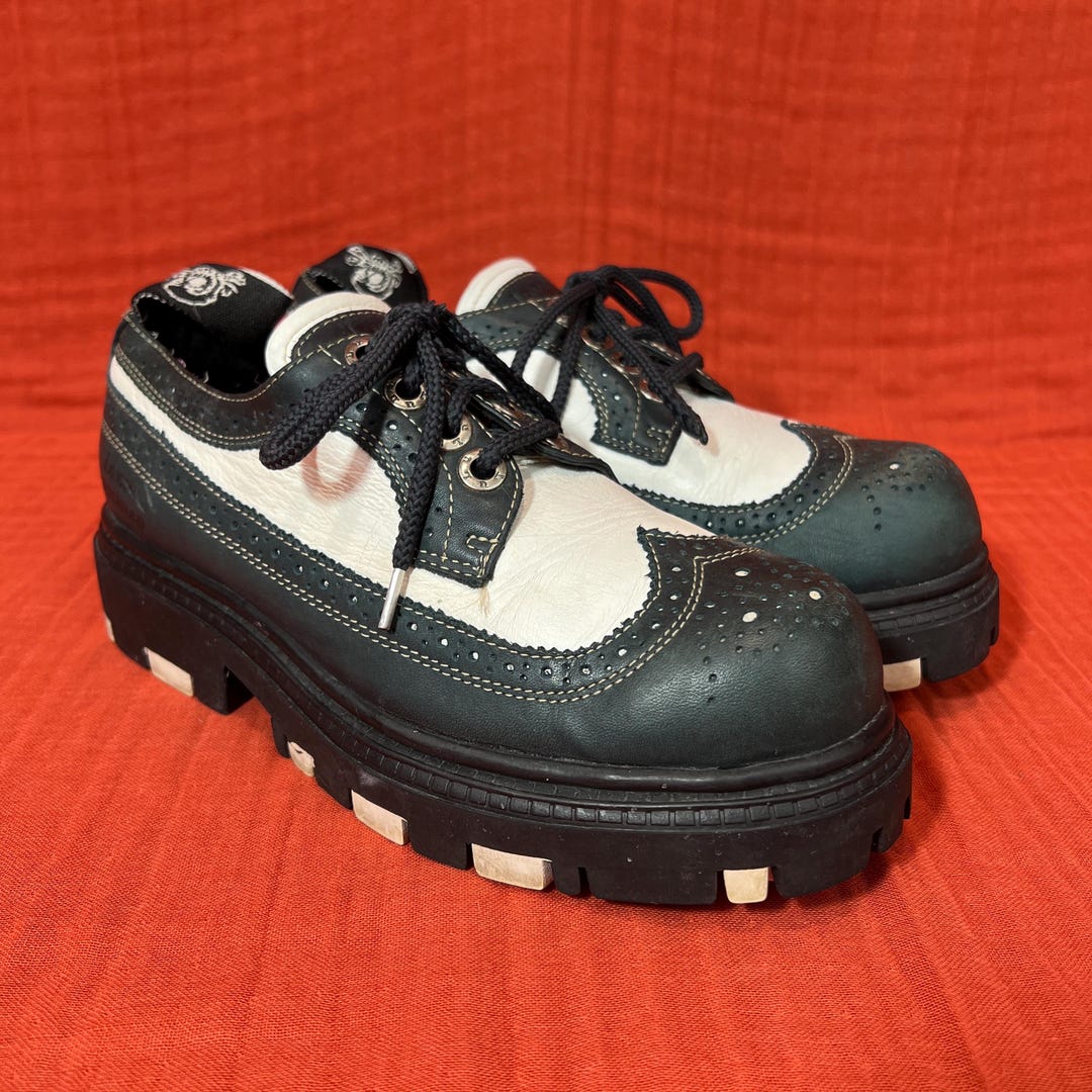 RARE Vintage 90s/y2k London Underground Dark Blue Oxford Wingtip Lace ...