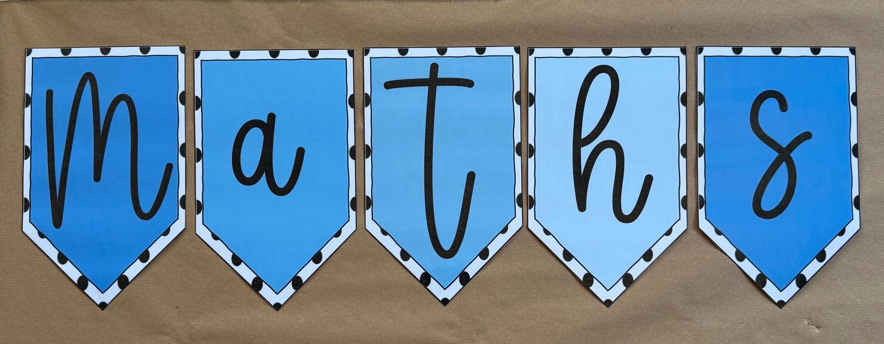 Classroom Display Titles - Polka Bunting *DIGITAL DOWNLOAD - Etsy UK