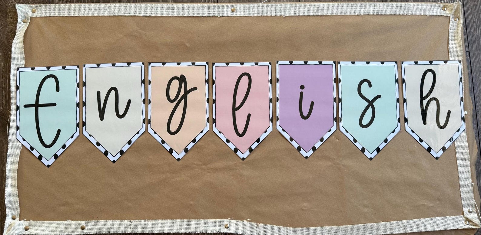 Classroom Display Titles - Polka Bunting *DIGITAL DOWNLOAD - Etsy UK