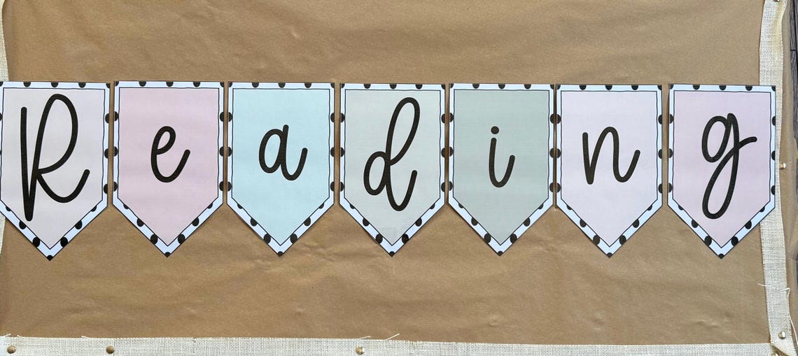 Classroom Display Titles - Polka Bunting *DIGITAL DOWNLOAD - Etsy UK