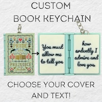 Custom Mini Book Keychain Gift Book Club Personalized Bestseller ...