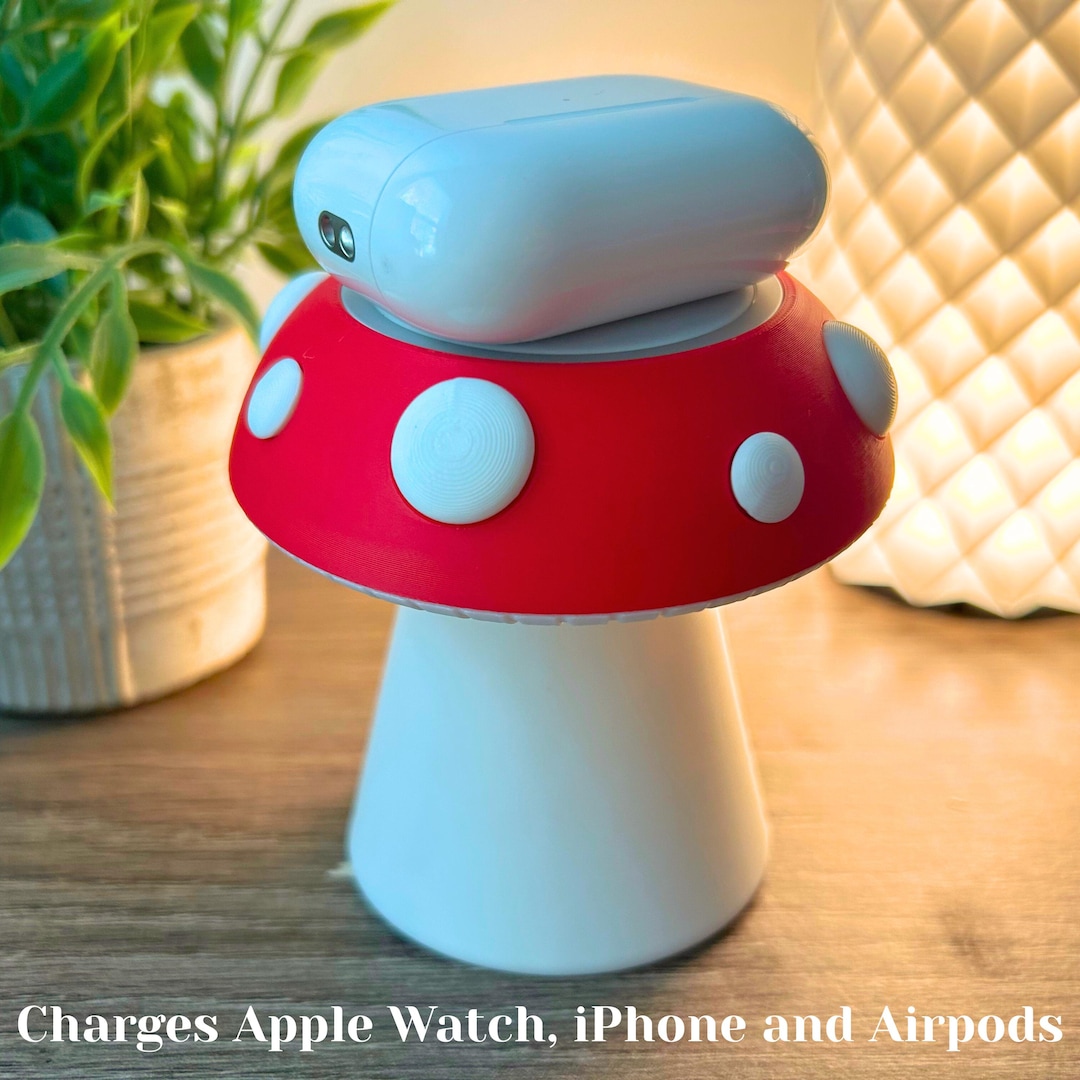 Mushroom Charging Station Apple Watch Dock Cottagecore Magsafe Cute ...