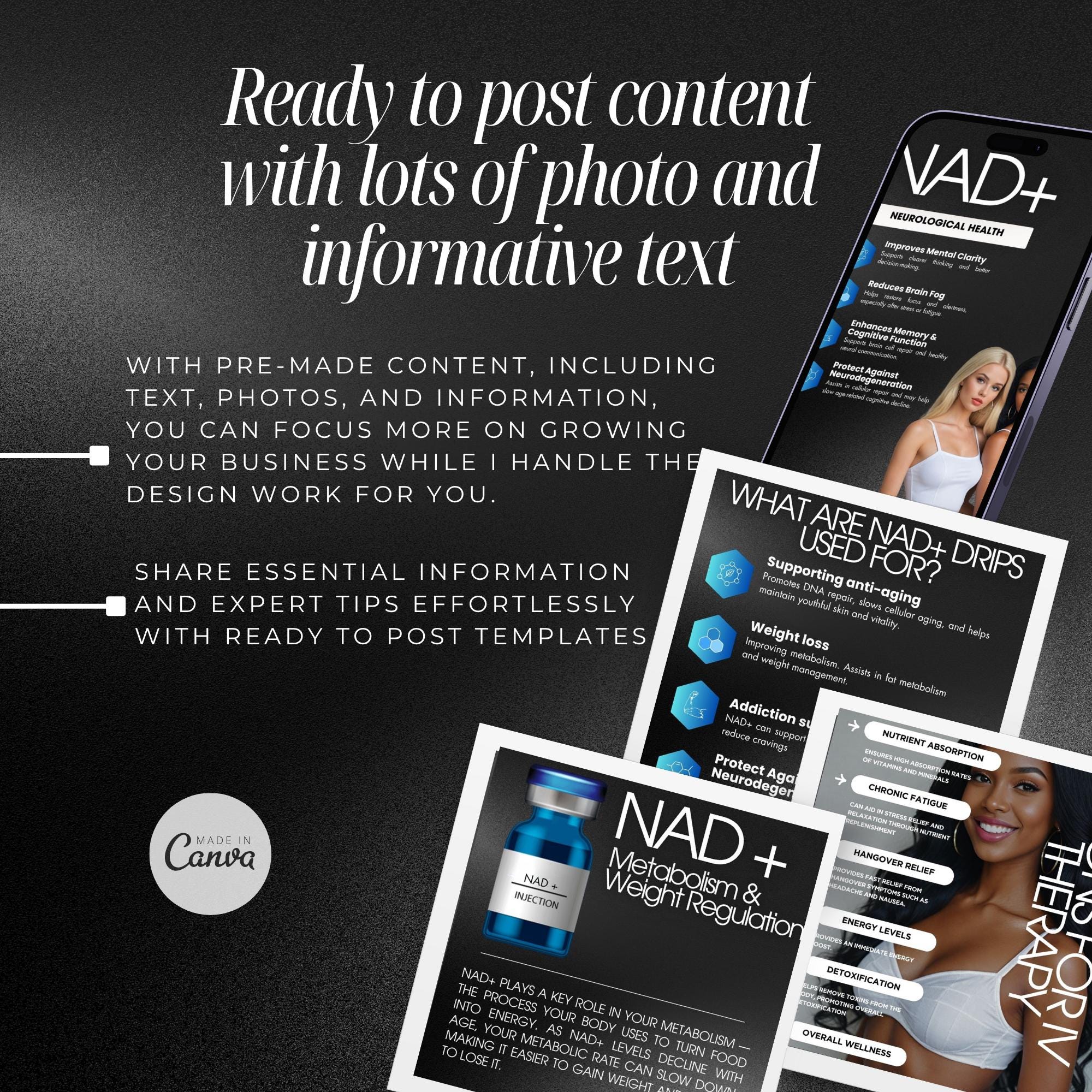 NAD+ Instagram Post, Nad+ Therapy Social Templates, Nad Flyers, IV ...