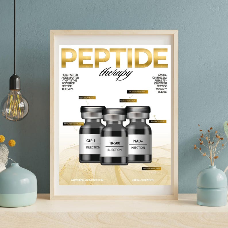 Peptide Benefits Posters, Peptide Print Art, Peptide Therapy Posters ...