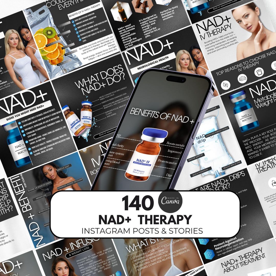 NAD+ Instagram Post, Nad+ Therapy Social Templates, Nad Flyers, IV ...