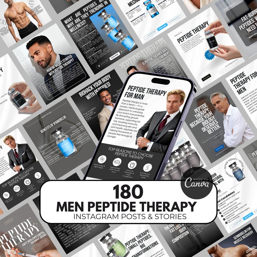 Peptide Therapy for Man Instagram Posts , Hormone Posts Peptide ...