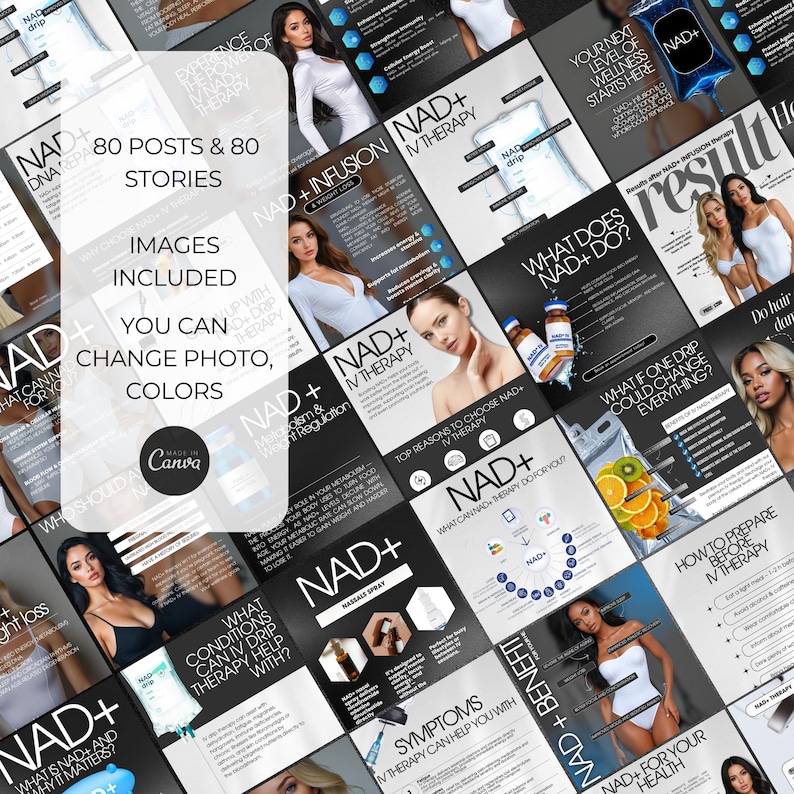 NAD+ Instagram Post, Nad+ Therapy Social Templates, Nad Flyers, IV ...