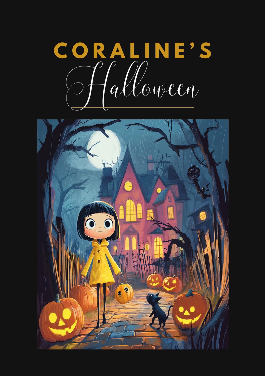 Coraline-inspired Halloween Digital Design Spooky Season PNG Halloween ...