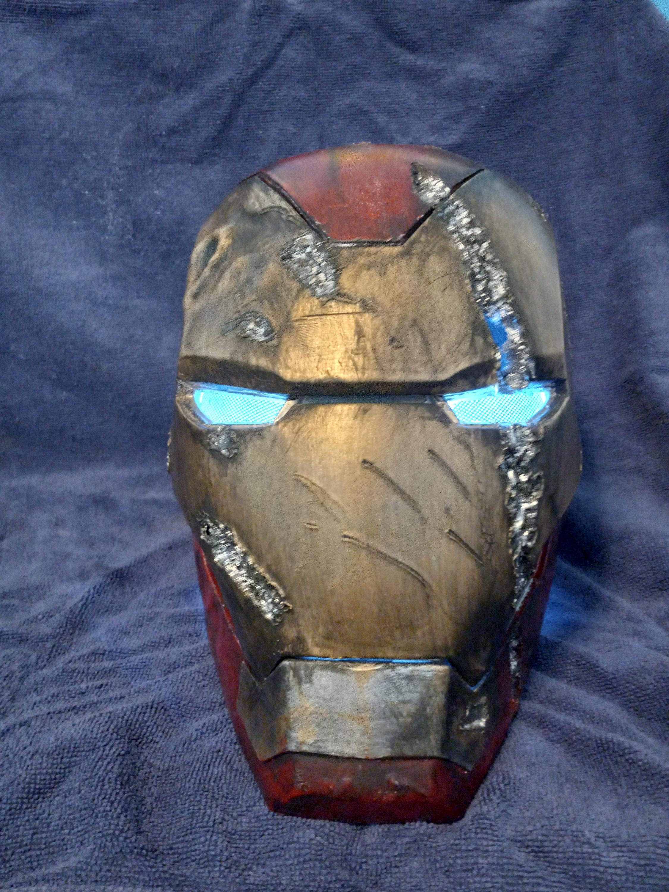 Iron Man Mark 85 Battle Damaged Helmet – Avengers Endgame Cosplay Prop ...