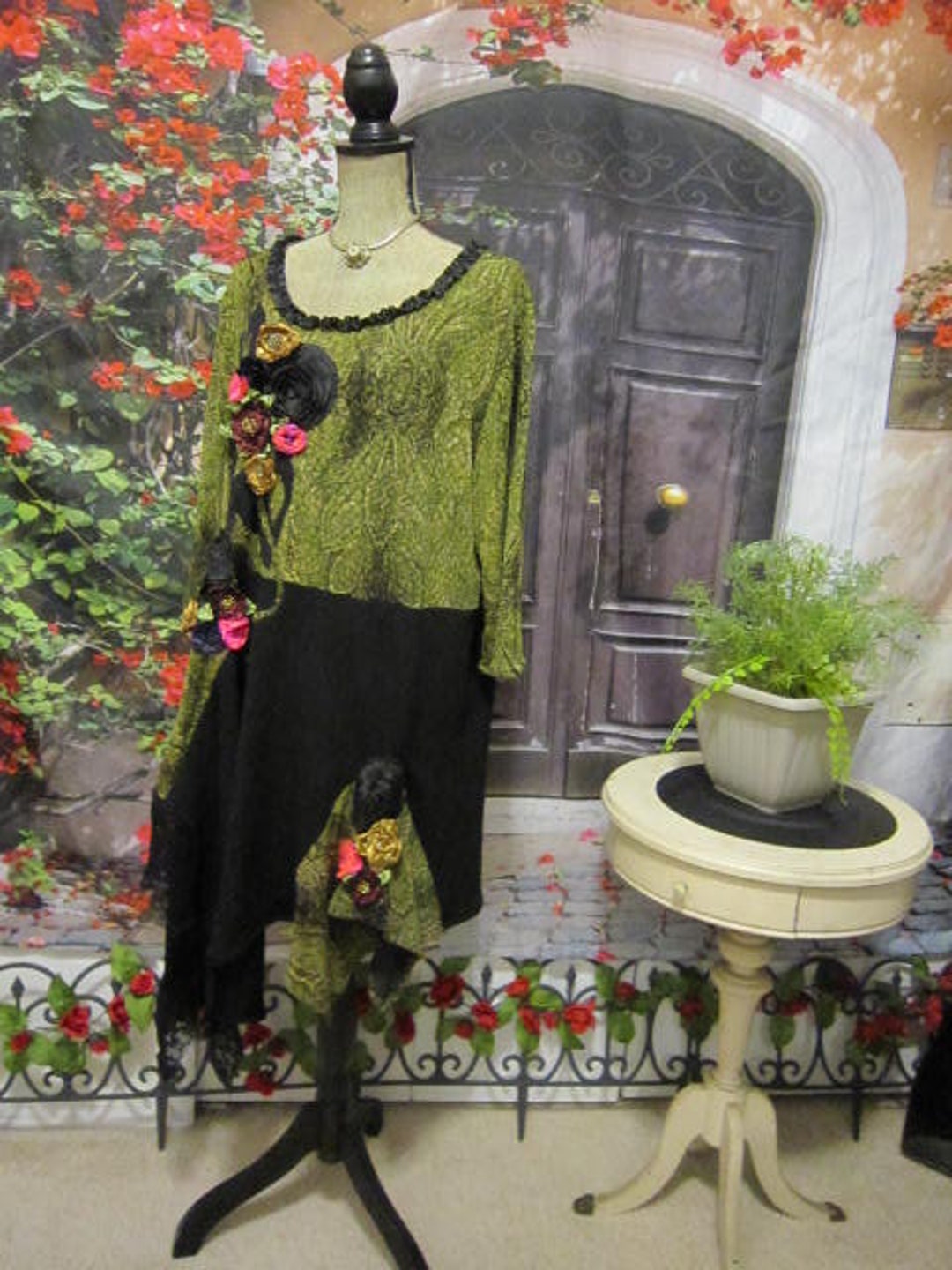 Romantic Top, Rosettes, Upcycled Top, Reconstructed, Tunic. - Etsy