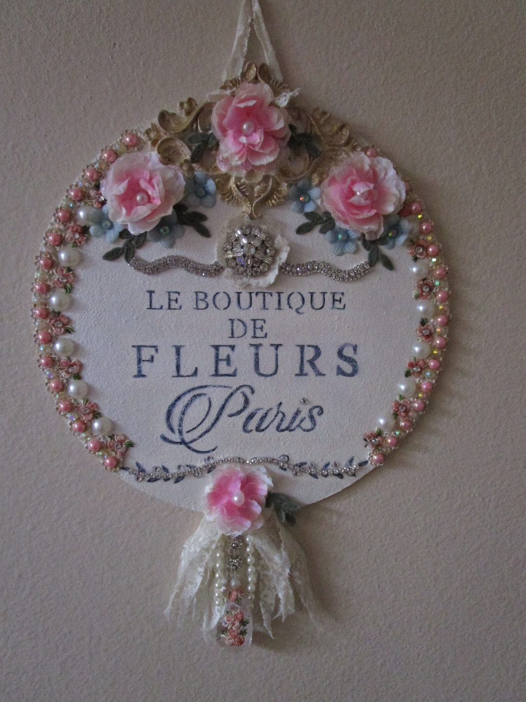 Shabby Chic Wooden Hanging Sign, PARIS Sign, French Sign, Home Decor ...