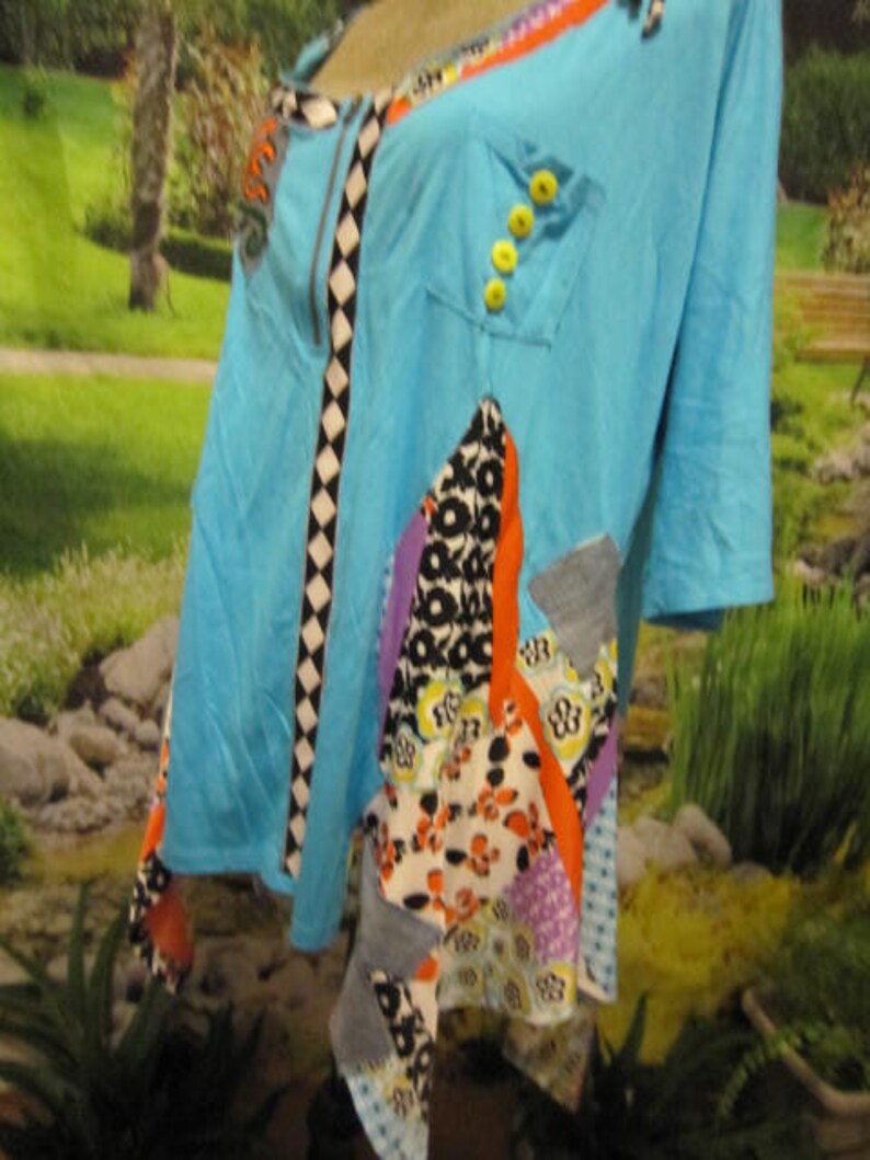 Love Upcycled Top Reconstructed Boho Patchwork Unique Top - Etsy