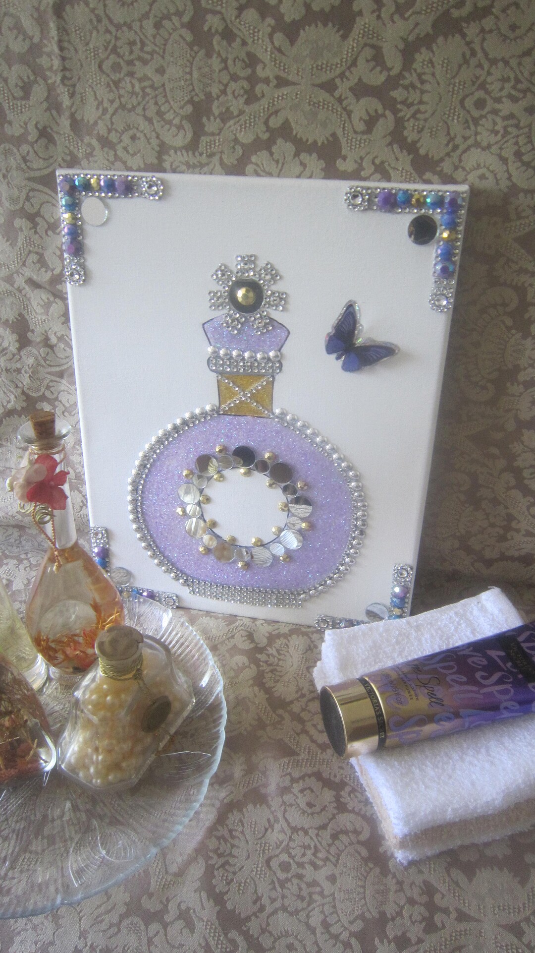 Perfume Bottle Canvas, Hand Painted, Wall Art Canvas, 3d Canvas ...