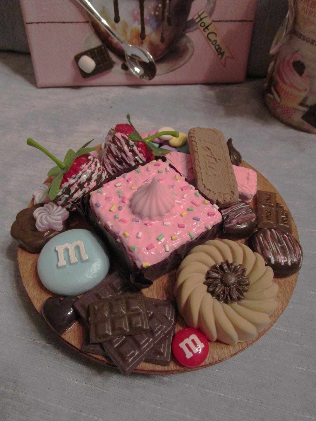 Charcuterie Board, Fake Bake Decor, Tiered Trays, SWEETS Display Decor ...