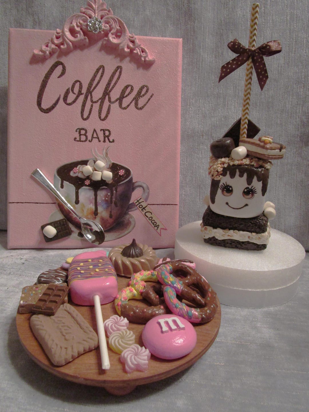 Charcuterie Board, Fake Bake Decor, Tiered Trays, SWEETS Display Decor ...