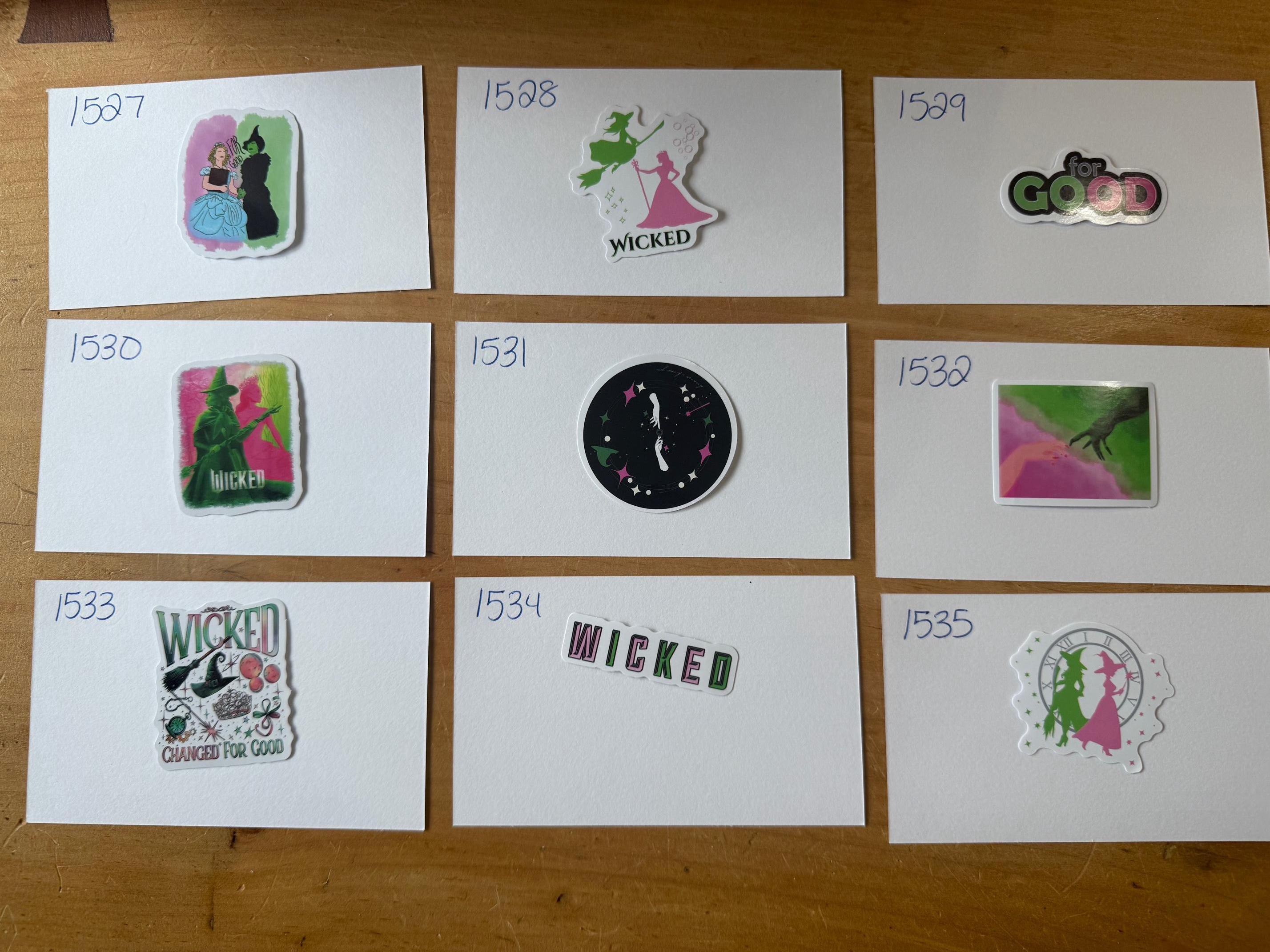 Wicked Themed Waterproof Stickers for Water Bottles, Laptop, Decor-set ...