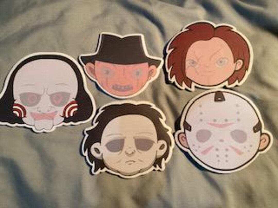 Spooky Halloween Horror Sticky Notes, 5 Pack Set - Etsy