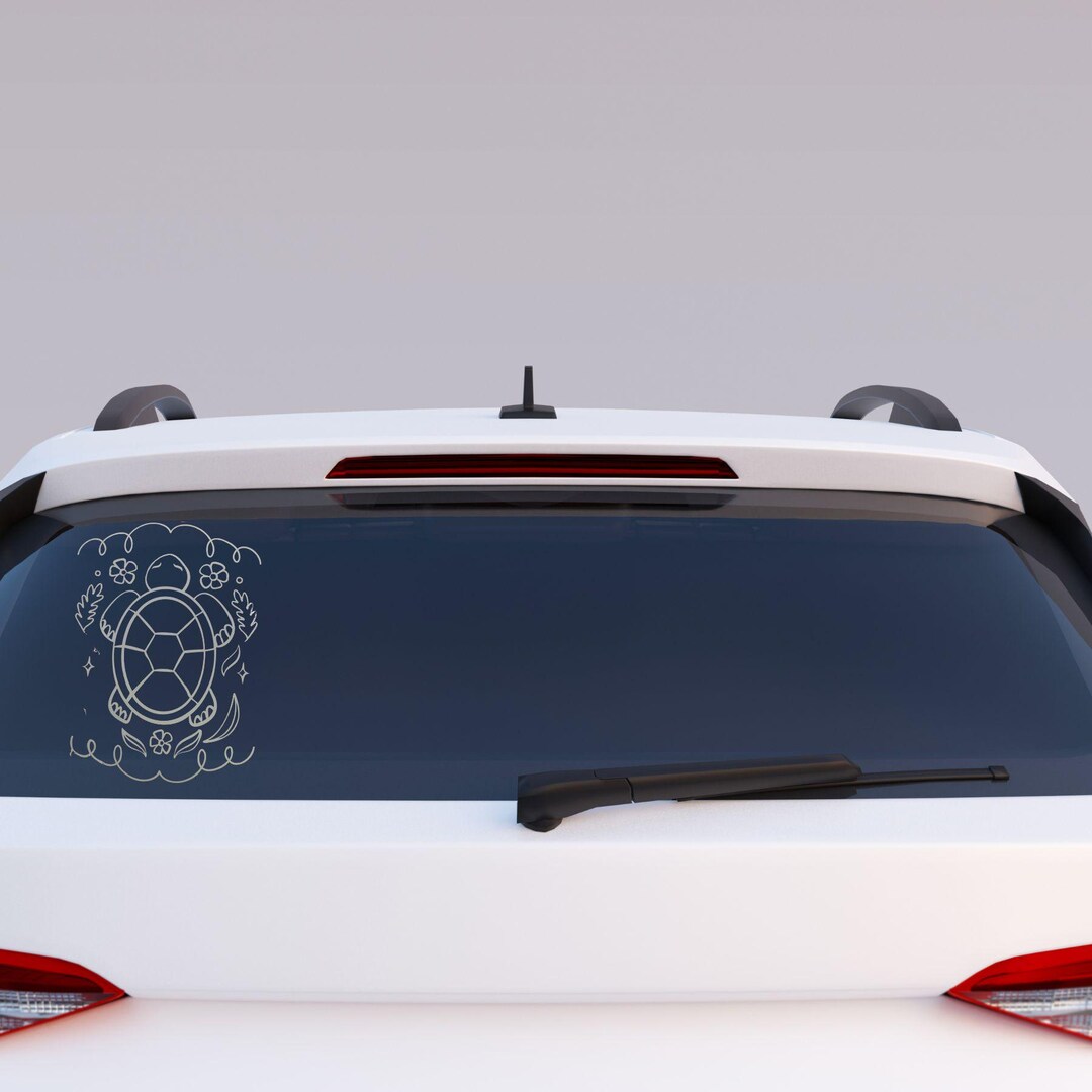 Turtle Themed Car Decal for Windows, Gas Tank, Laptop, Water Bottle - Etsy