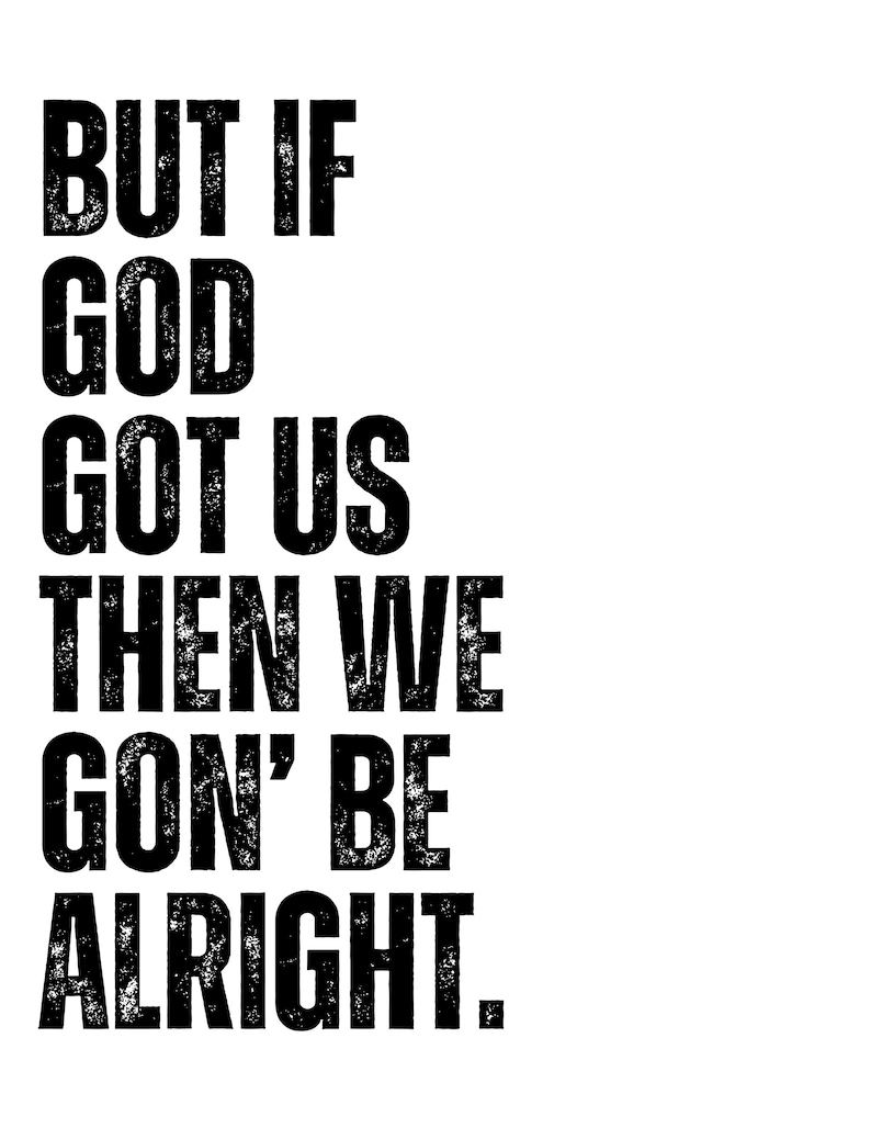 Kendrick Lamar 'alright' Lyric Art | Digital Download | Inspirational ...