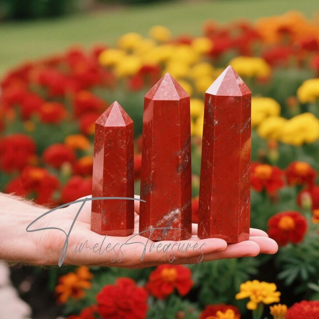 Red Jasper Tower Obelisk - Healing Chakra Meditation Witchy Tower ...