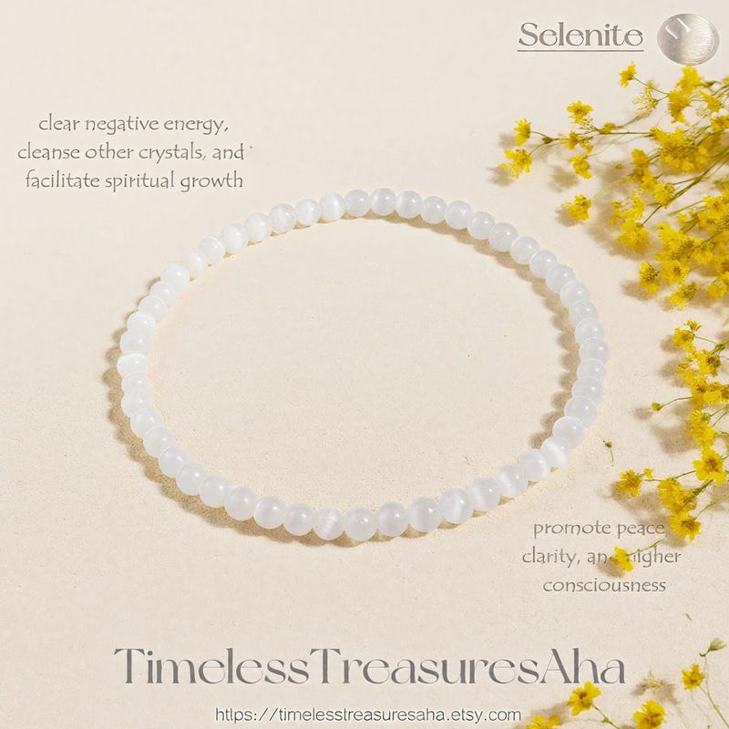 Selenite Bangle Bracelet - Etsy