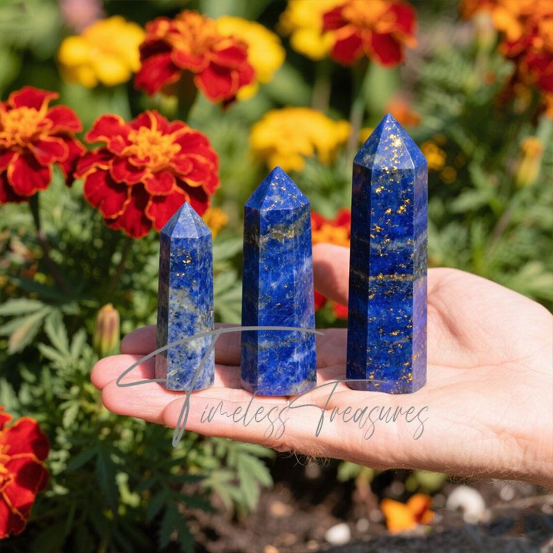 Lapis Lazuli Crystal Obelisk - Healing Chakra Meditation Witch Decor ...