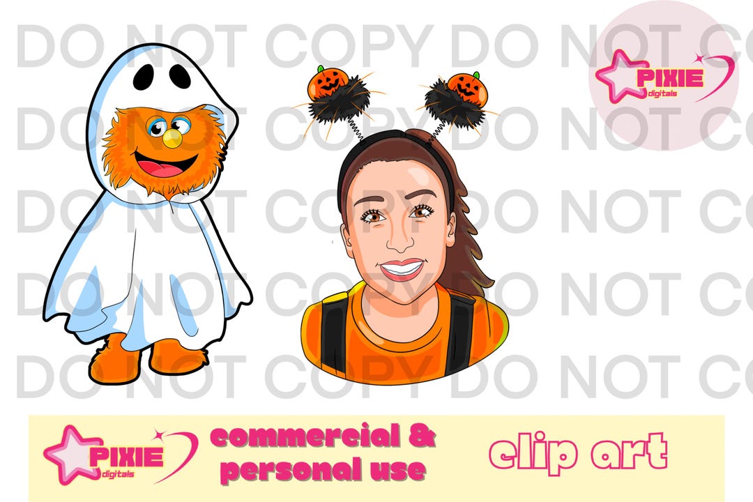 Halloween Clip Art Pack HAND DRAWN PNG - Etsy