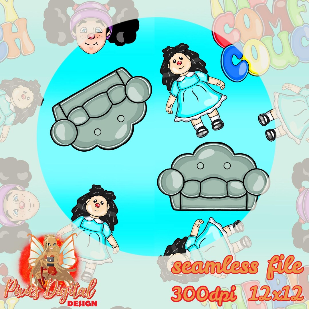 Comfy Couch Seamless File - Etsy