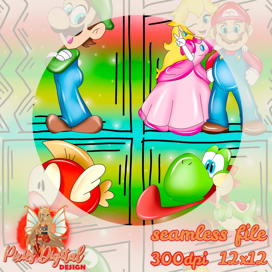 Mario Seamless File - Etsy