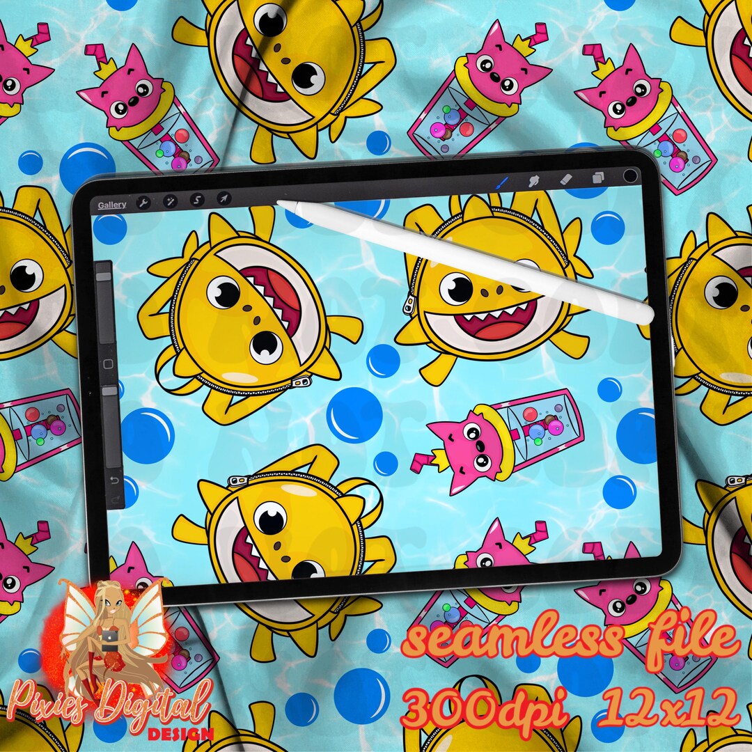 Sharks Back to School Seamless File - Etsy